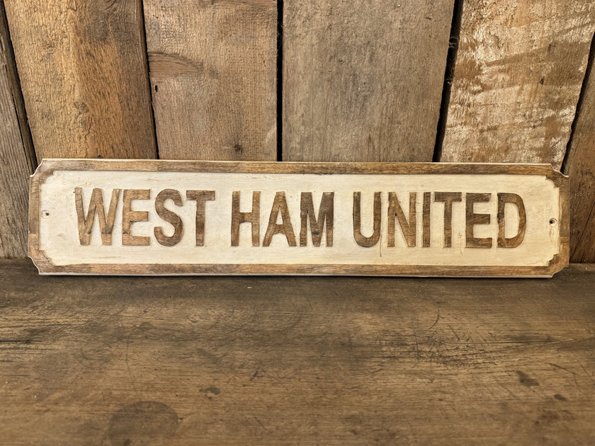 Wooden Football Signs Burgess Reclamation