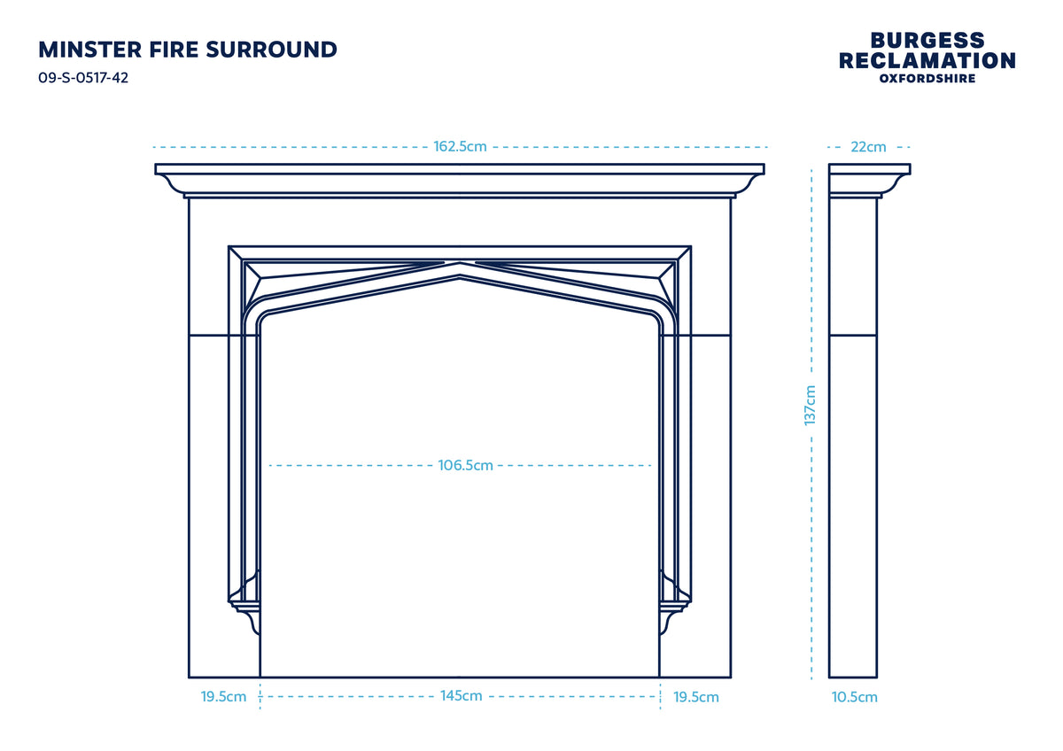 Natural Stone Minster Fireplace – Burgess Reclamation