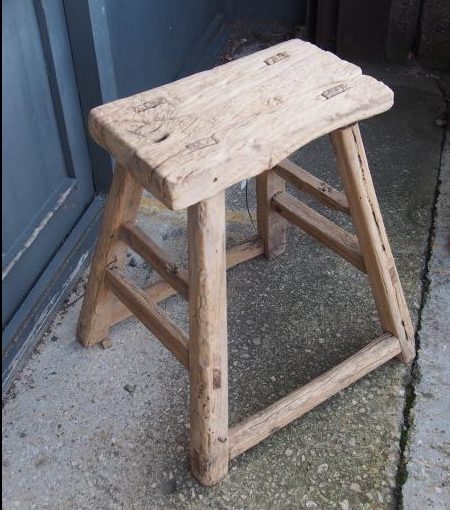 Rustic Old School Stool – Burgess Reclamation